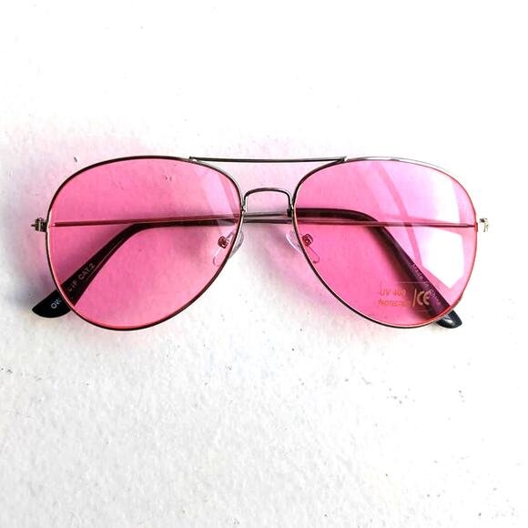 Free People | Accessories | 7s Retro Pink Aviator Sunglasses Pastel ...